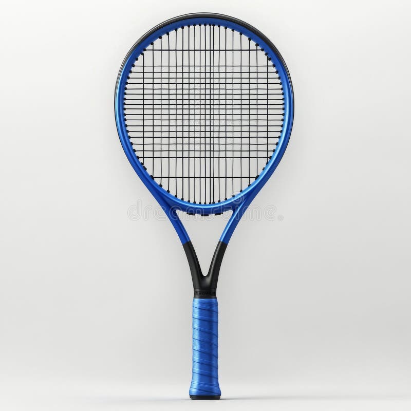 A Luxurious Tennis Racket is Positioned Elegantly on a Matte Black ...