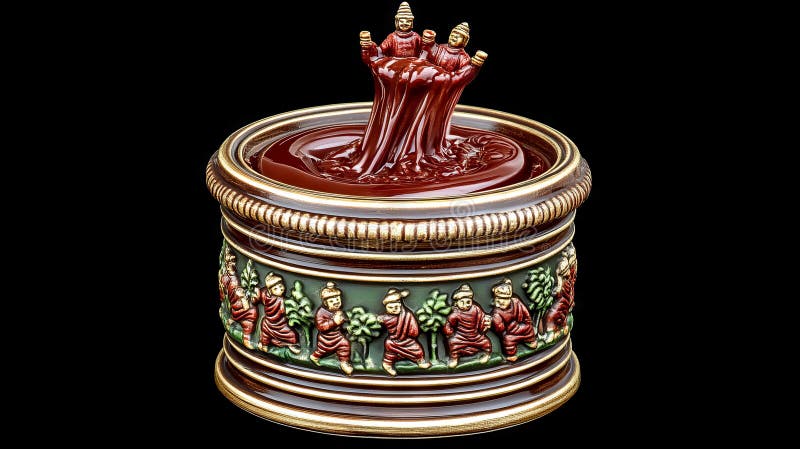 Luxurious Texture and Rich Brown Color Define the Chocolate Cream Jar ...