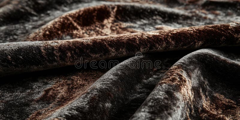 Luxurious Texture of Soft Velvet Fabric in Rich Brown and Gray Tones ...