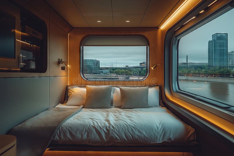 Luxurious Train Interior with Elegant Design and Captivating Views of ...