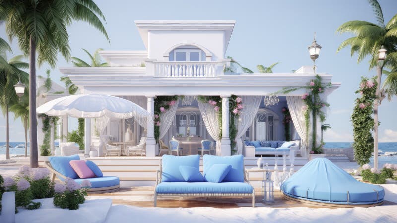 Luxurious Twilight Retreat: Serene Poolside Ambiance in a Modern Villa ... Luxurious Twilight Retreat: Serene Poolside Ambiance in a Modern Villa ...