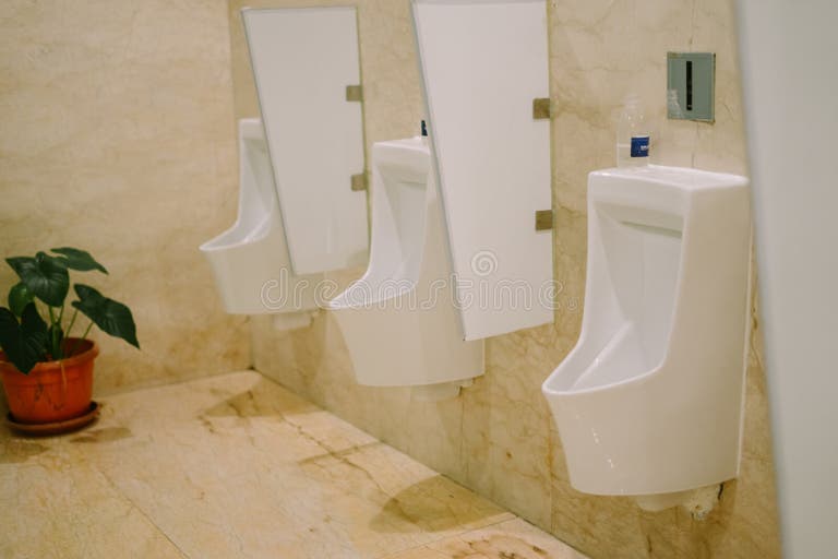 Luxurious Urinal in a High-end Restroom Stock Image - Image of empty ...
