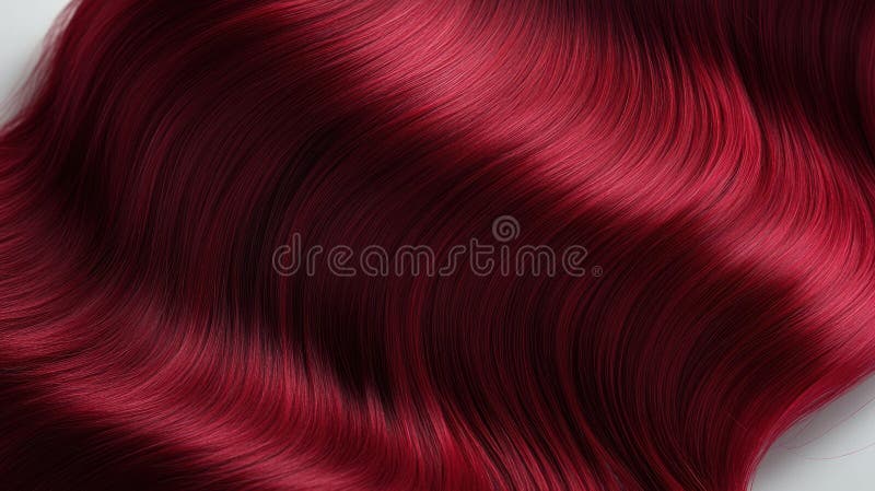 Luxurious Vibrant Red Hair Texture Close-Up Stock Photo - Image of ...