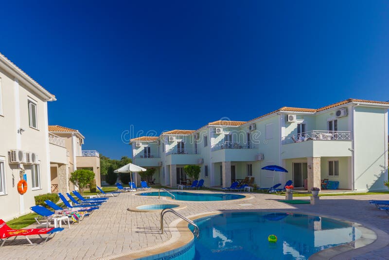 Luxurious villa with pool stock image. Image of water - 34838793