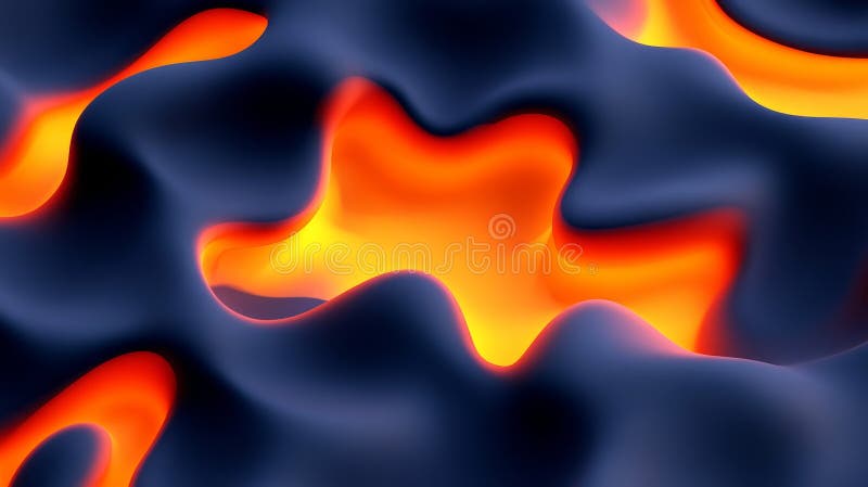 A Luxurious Visual Effect is Created by a Gold Wave Pattern on a Deep ...