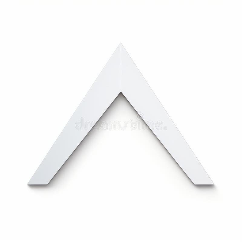 White Wooden Triangle Design Vector Icon - Realistic Trompe-l Oeil ...