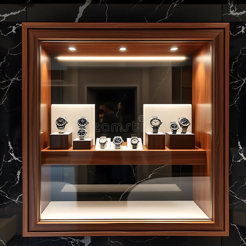 A Luxurious Walnut Display Cabinet with a Built in Backlight Showcasing ...