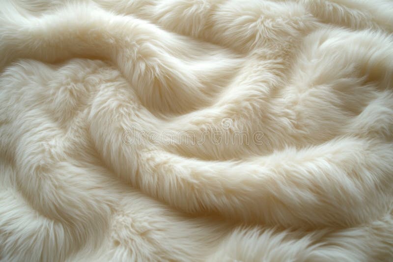 Luxurious White Fur Background Flowing in Gentle Waves, Creating a Soft ...