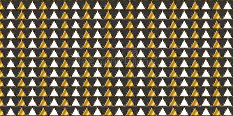 Luxurious White and Gold Triangles Pattern. Luxury Template for ...