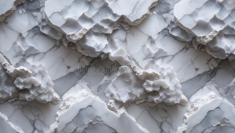 Luxurious White Marble Wall Covering Showing Artistic Broken Stone ...