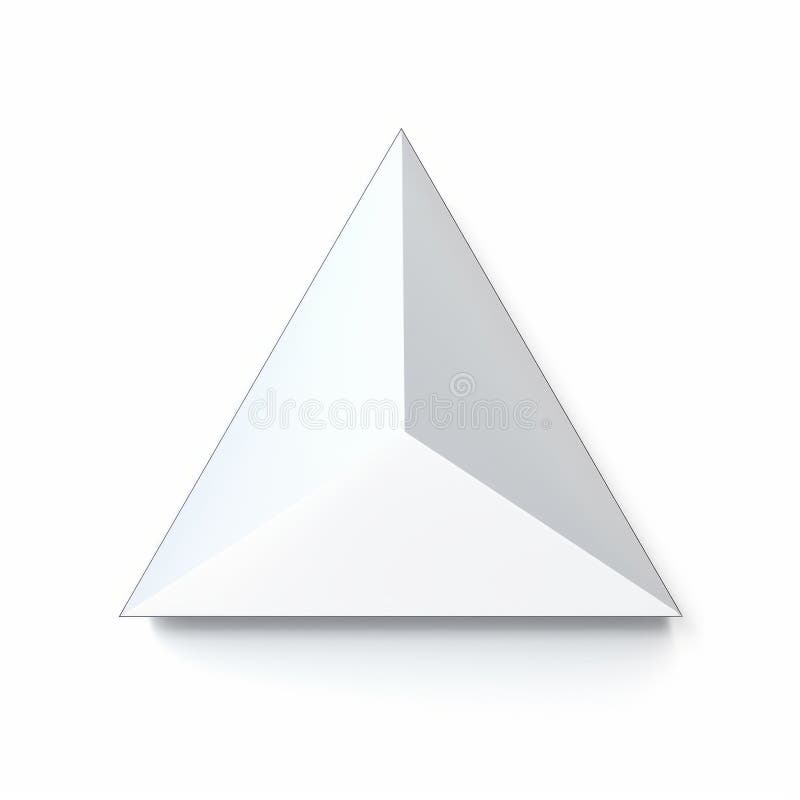 Luxurious White Pyramid Vector Diagram with Glossy Finish Stock ...