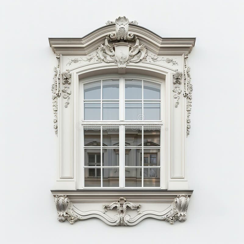 Luxurious White Window Looks Soo Royal in White Colour Stock ...