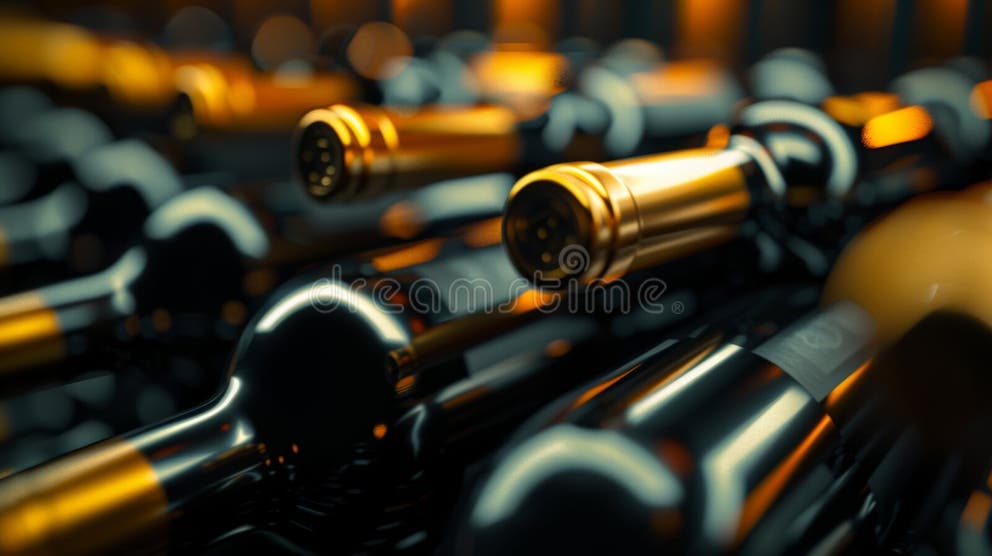 A Luxurious Wine Cellar Array. AI Generated Stock Photo - Image of ...