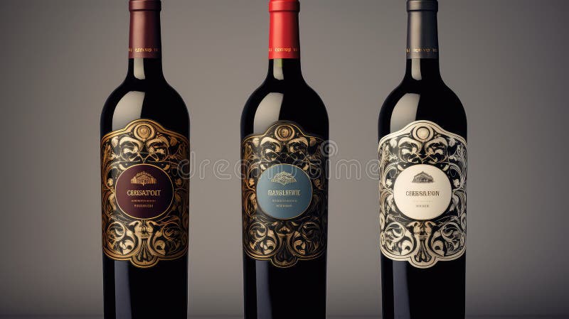 Luxurious Wine Label Texture Stock Illustration - Illustration of wine ...