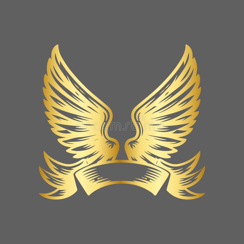 Luxurious Wing Banner Vector Design Illustration Stock Vector ...