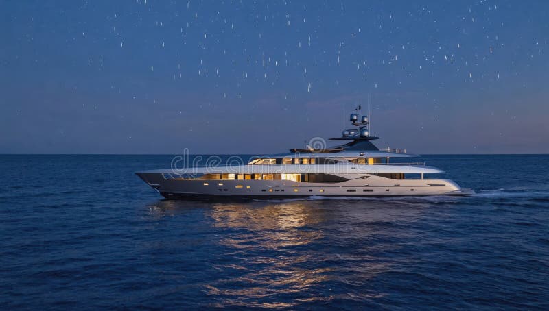 Luxury Yacht Night Under Starry Sky Stock Photos - Free & Royalty-Free ...