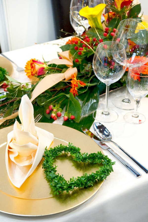 Luxuriously Covered Dining Table Stock Image - Image of covered, live ...