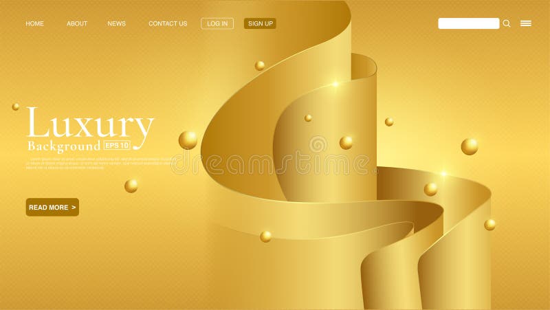Luxury Abstract Background Combine with Golden Curve Lines Element ...