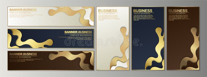 Luxury Abstract Banner Design Web Template Set, Horizontal Header Web ...