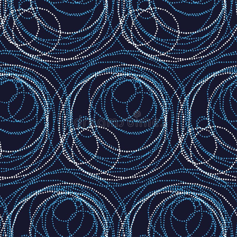 Luxury Abstract Circle and Ring Seamless Pattern. Stock Vector ...