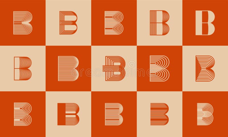 Luxury Abstract Dynamic Line Letter B Logo Icon. Geometric Blend Line ...