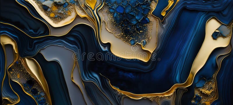 Luxury Abstract Fluid Art Painting. Generative AI Stock Illustration ...
