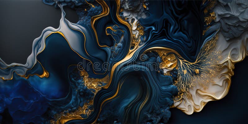 Luxury Abstract Fluid Art Painting. Generative AI Stock Illustration ...