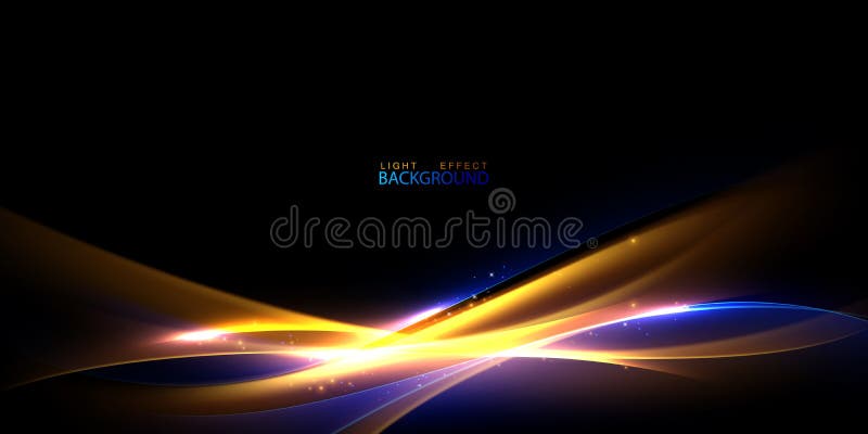 Luxury Abstract Golden Light Effect Design Vector Illustration with ...