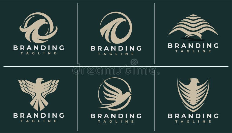 Luxury Abstract Hawk Bird Logo Design Template. Elegance Eagle Mascot ...