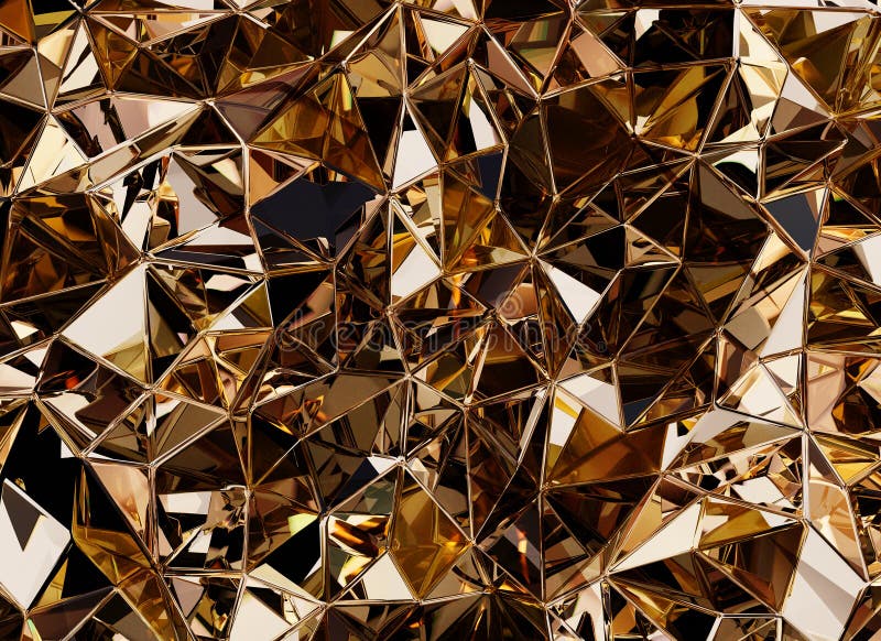 Luxury Abstract Realistic Gold Crystal Texture Reflection Close Up ...