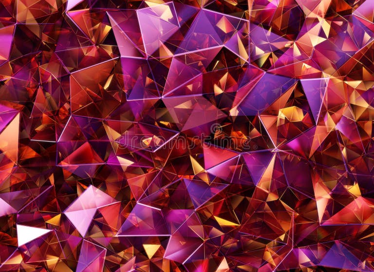 Luxury Abstract Realistic Red Crystal Texture Reflection Close Up ...