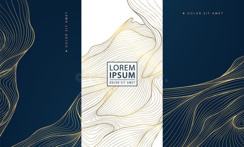 Luxury Abstract Vector Background, Golden Wave Lines, Marble Textures ...