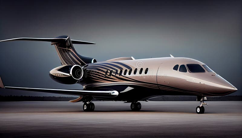 Luxury Airplane Taking Off with Powerful Jet Engines ,generative AI ...