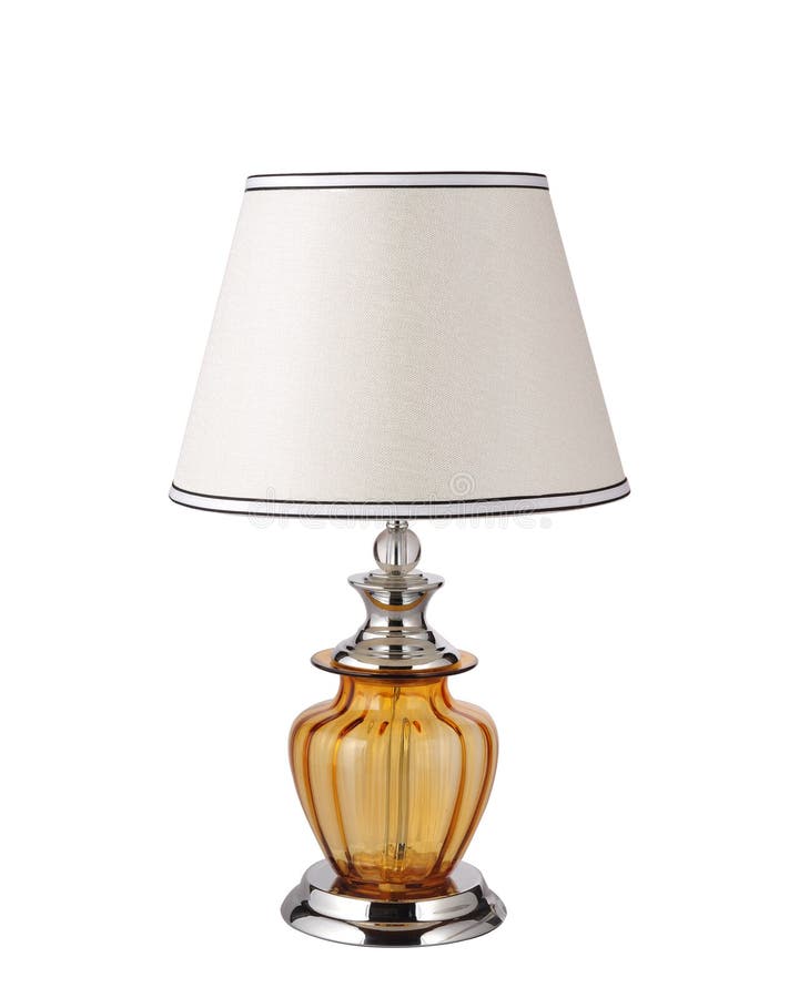 Luxury Amber Glass Desk Lightin Stock Photo - Image of crystal, express ...