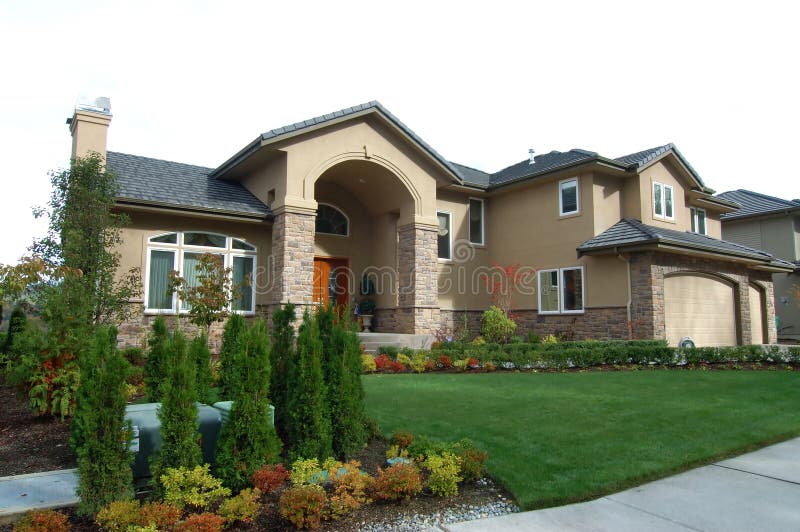 Luxury American House no.2 stock photo. Image of green - 1060226