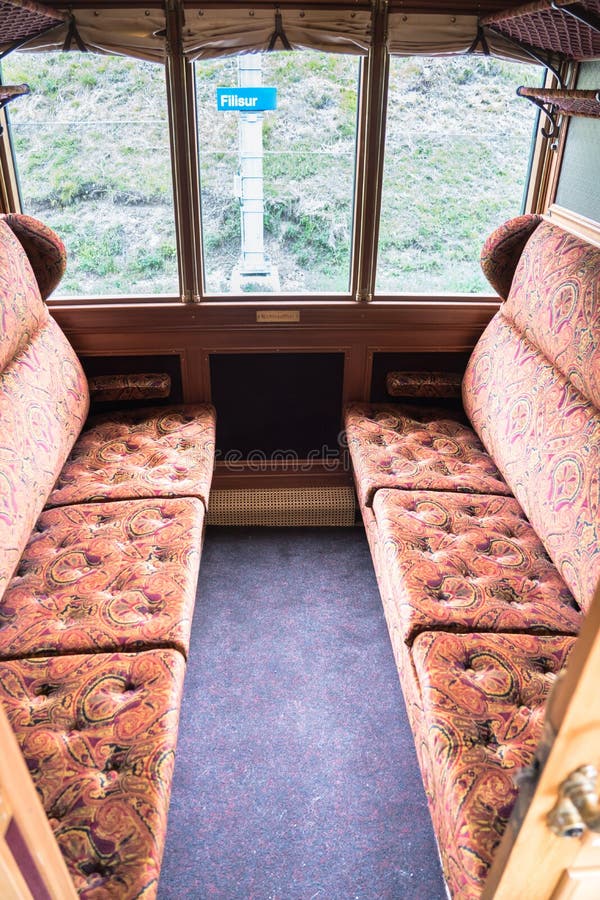 Antique train interior stock photo. Image of alpine - 169316776