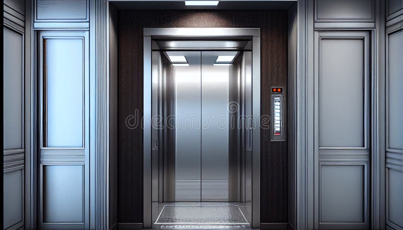 Apartment Interior with Modern Lift. Stock Image - Image of residence ...