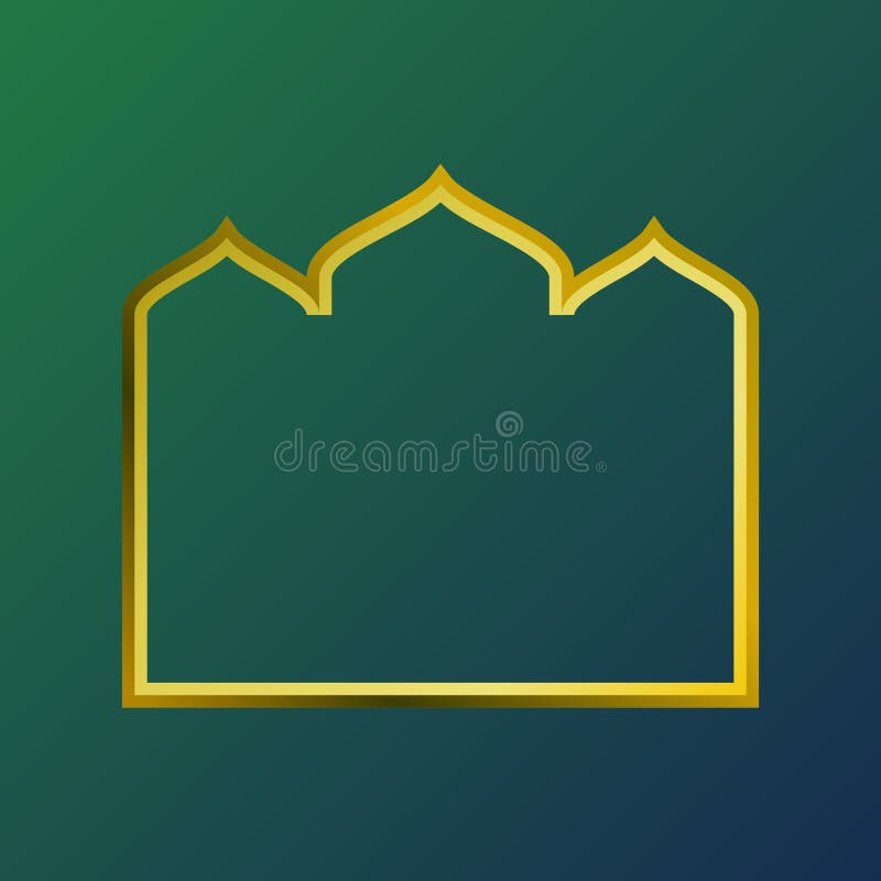 Minimalist Elegant Islamic Frame Icon Stock Vector - Illustration of ...
