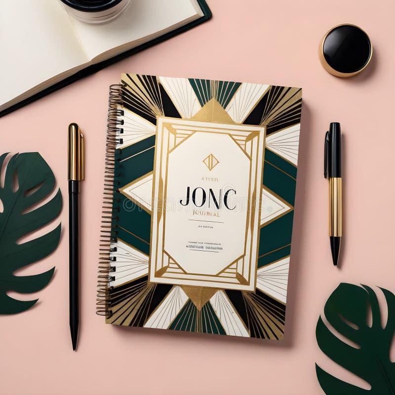 Luxury Art Deco Journal Design Stock Illustration - Illustration of ...