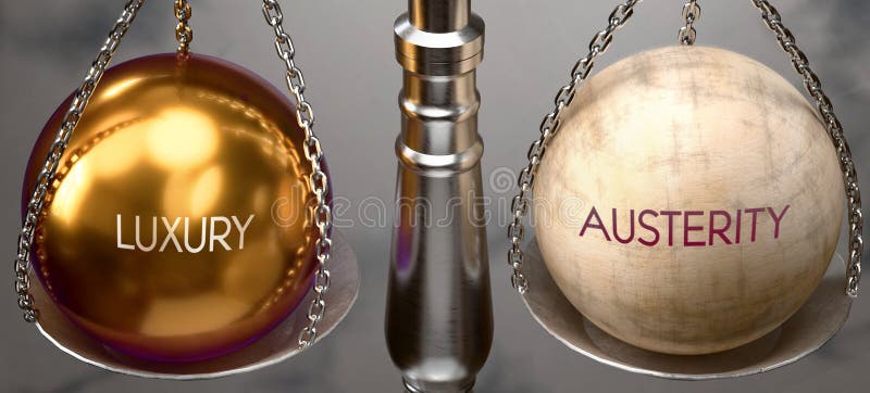 Luxury or Austerity - Weighing Two Choices, Available Options Stock ...