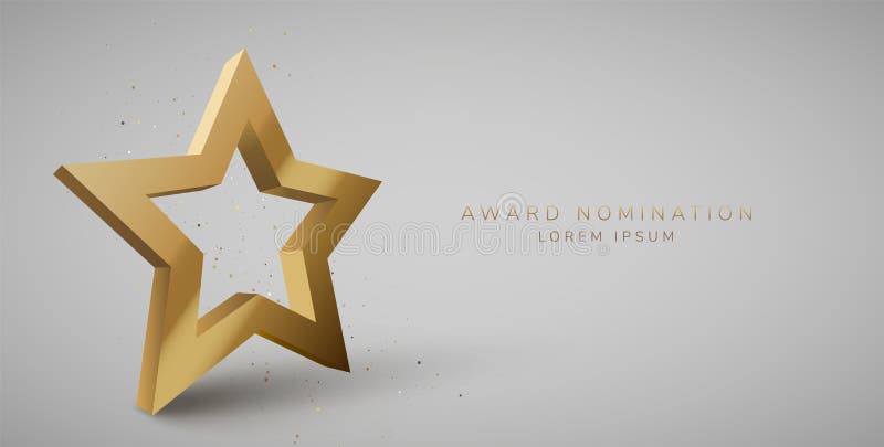 Luxury Award Background. Shine Gold Star Backdrop Stock Vector ...