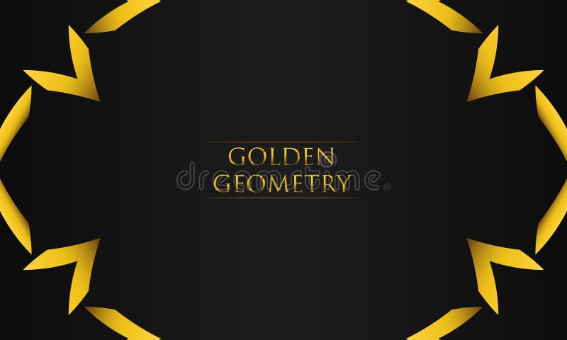Luxury Background with Abstract Golden Geometric Shape Design Stock ...