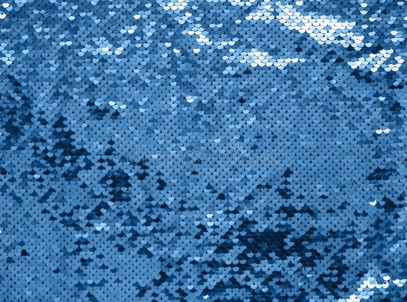 Luxury Background Made of Blue Sequins. Shiny Fabric Texture Stock ...
