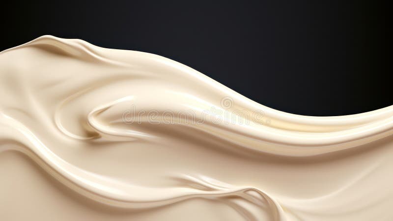 Luxury Background with Realistic Creamy Flow. 3d Vector Illustration ...