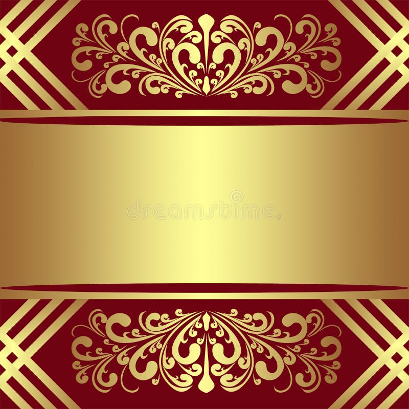 Luxury Background with Royal Borders and Ribbon Stock Vector ...