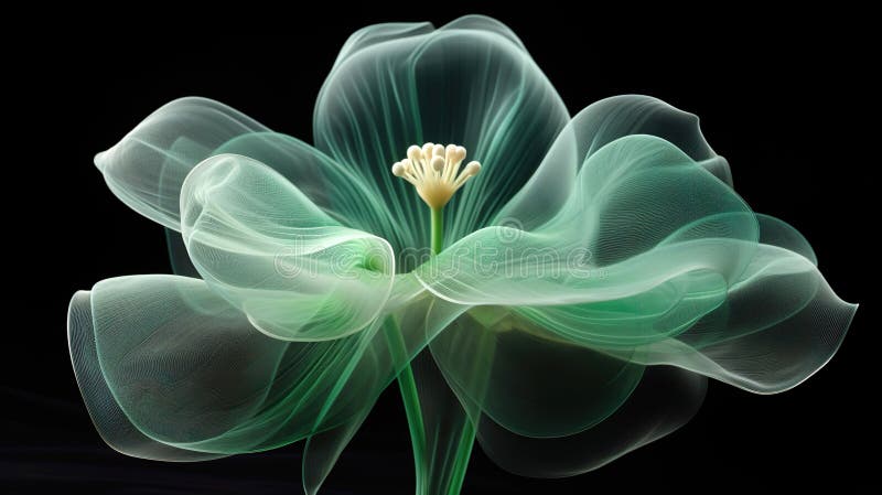 Luxury Background with Transparent X Ray Flowers. Generative Ai. Stock ...
