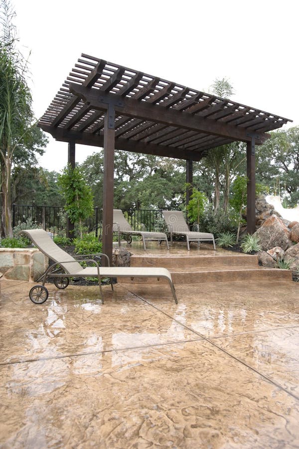 Luxury backyard stock image. Image of living, evening - 5479239