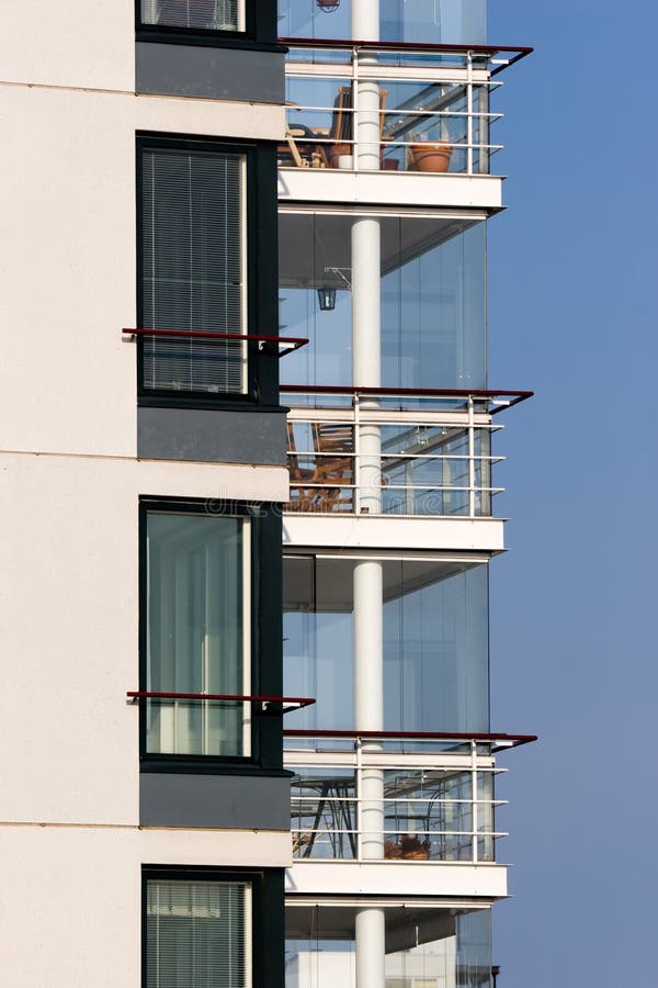 Luxury balconies stock photo. Image of architecture, block - 13836824