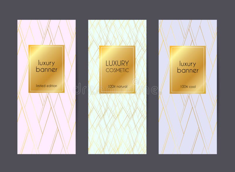 Luxury Banners. Premium Package Vector Templates Stock Vector ...