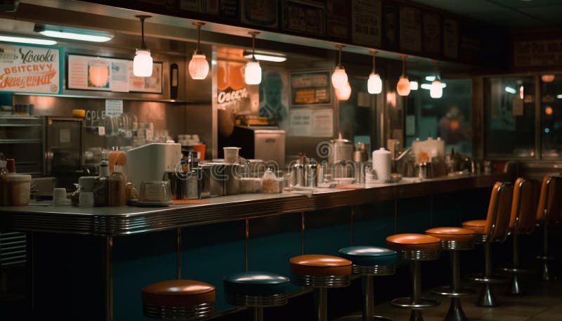 Luxury Bar Counter Inside Modern Drink Establishment Generated by AI ...